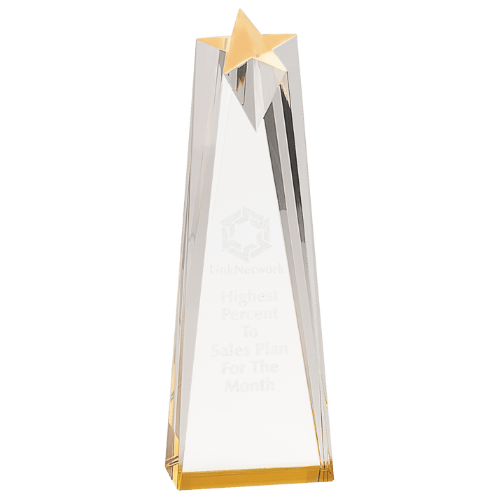 Sculpted Star Acrylic - Gold – Awards & More