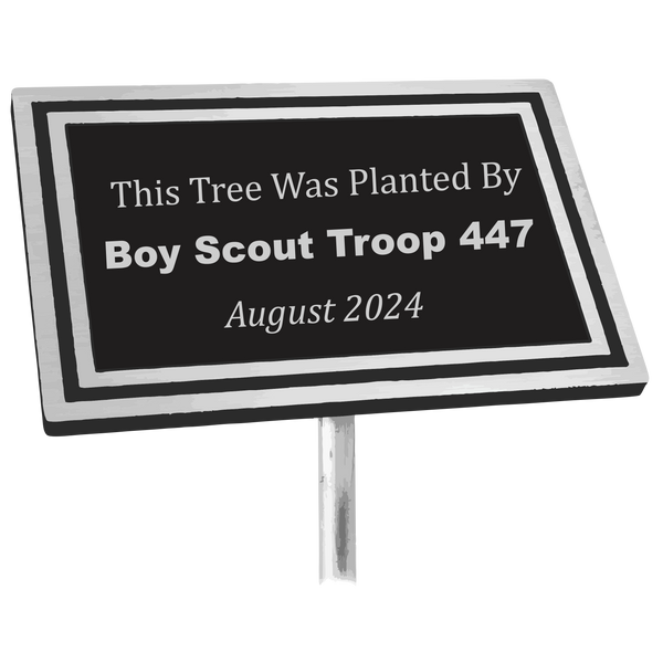 Silver/Black Standing Aluminum Outdoor Plaque Sign with Aluminum Rod ...