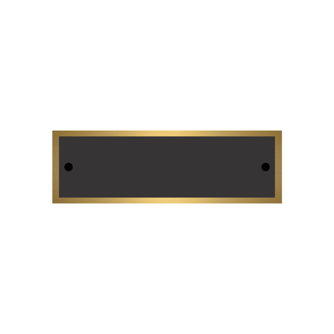 Black Brass Plate with Gold Border – Awards & More
