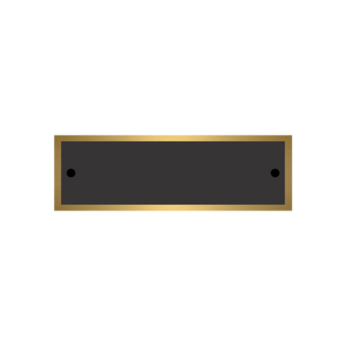 Black Brass Plate with Gold Border – Awards & More