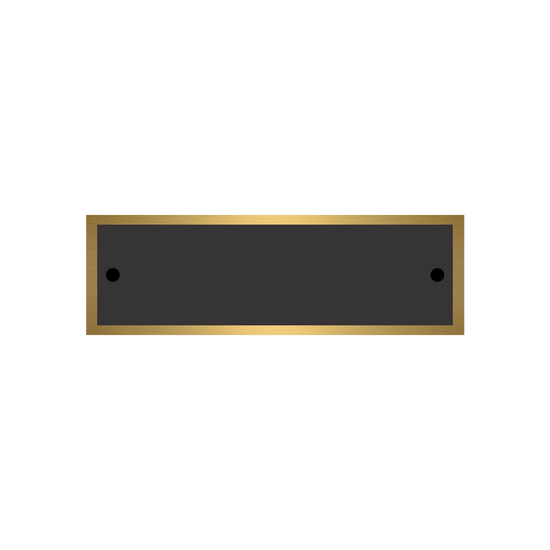 Black Brass Plate with Gold Border – Awards & More