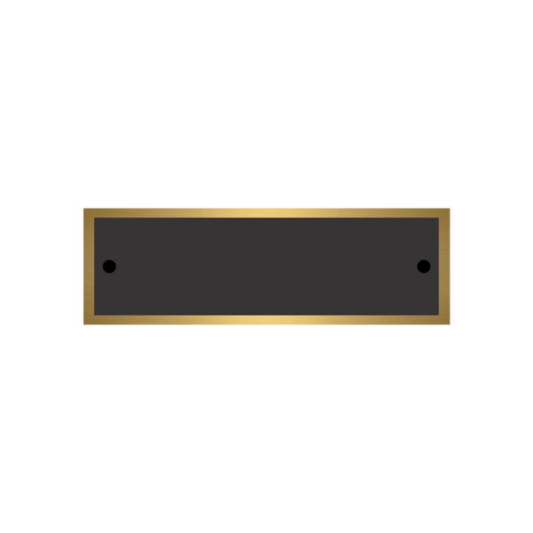 Black Brass Plate with Gold Border – Awards & More