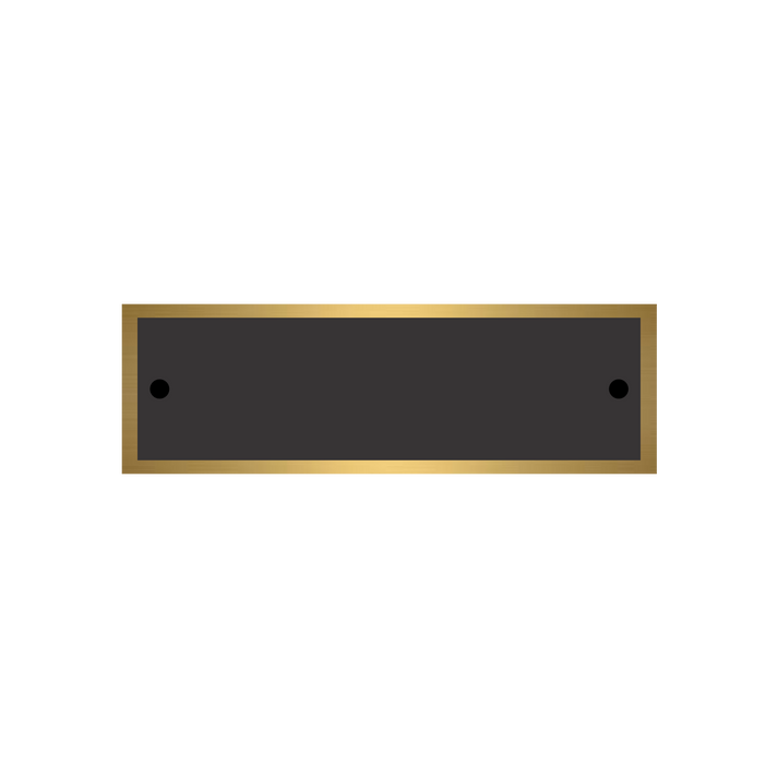 Black Brass Plate with Gold Border – Awards & More