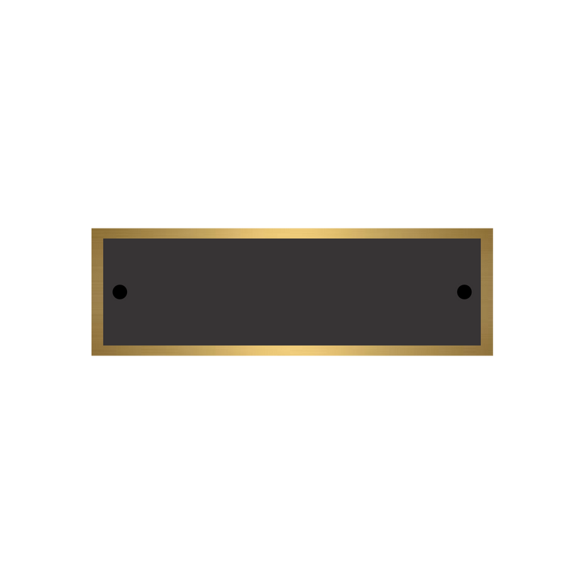 Black Brass Plate with Gold Border – Awards & More