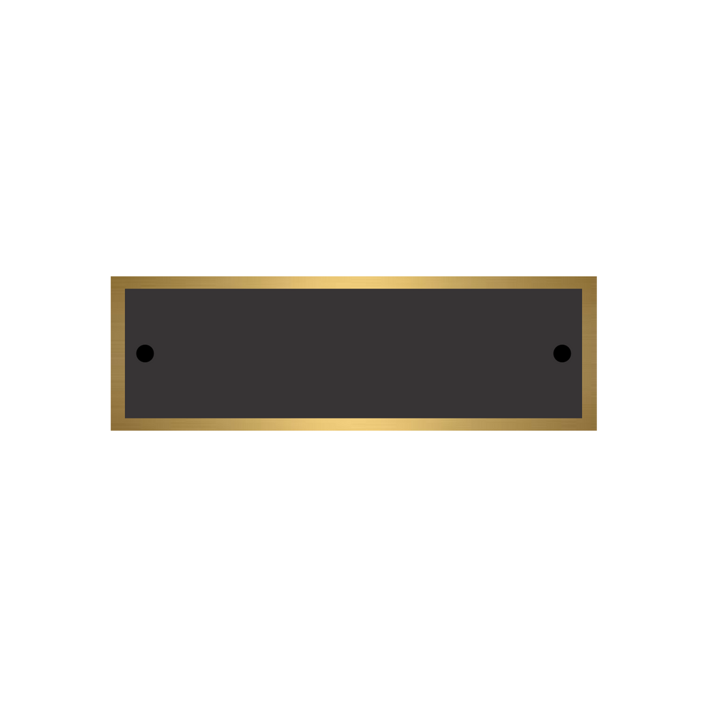 Black Brass Plate with Gold Border – Awards & More